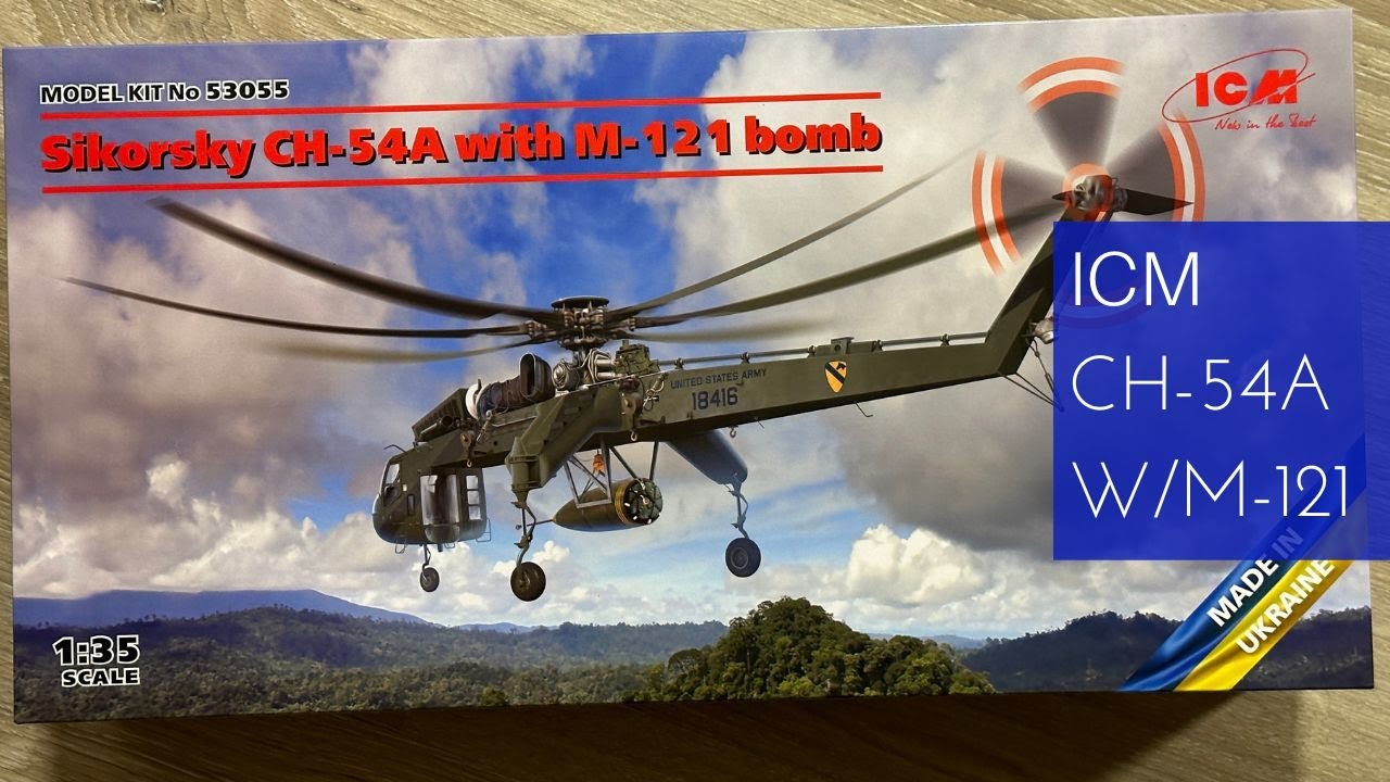 ICM 1/35 CH-54A with M-121 Bomb (53055) Review - YouTube