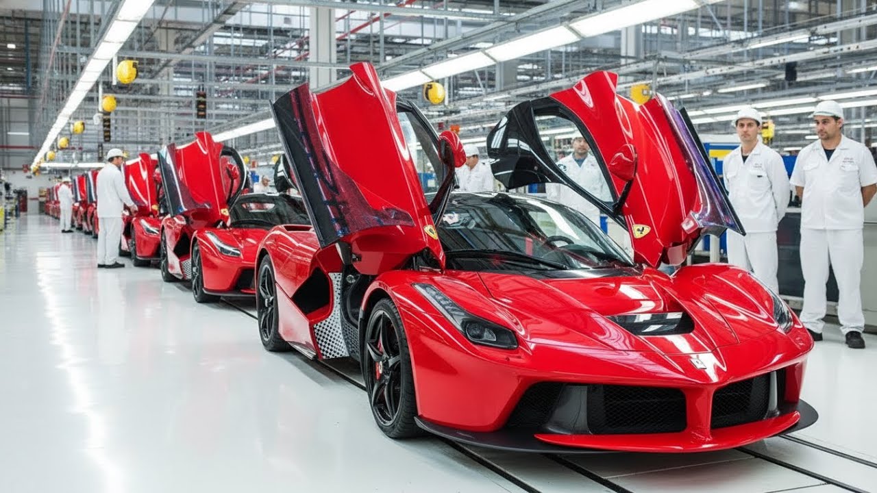 Ferrari Mega Factory! Assembly Line & Production Process (Supercars ...