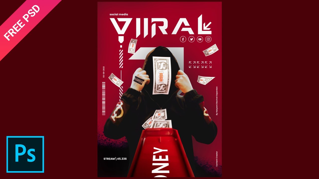 Creative Viral Social Media Poster - Tutorial Photoshop CC 2022 - YouTube