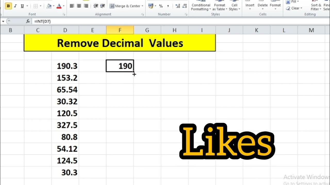 Remove Decimal Values #RJT Coding - YouTube