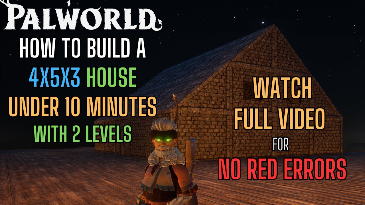 How to build a 4x5x3 house under 8 minutes | Palworld | Base building ...