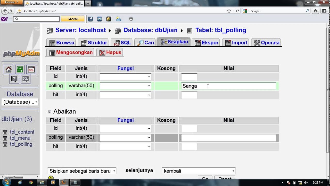 Belajar Membuat Web Dinamis Part1 (Membuat Database) dengan Appserver ...