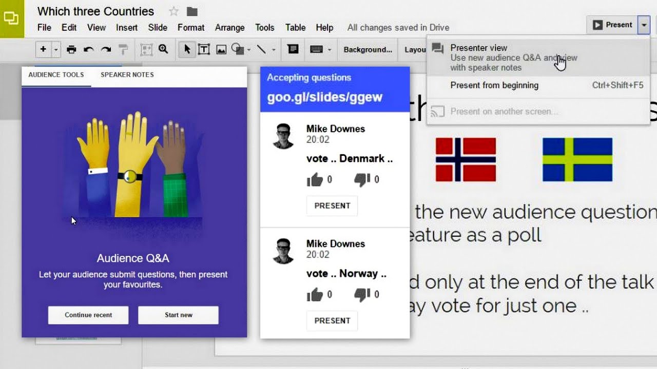 How to use Google Slides Audience Questions as a Poll - YouTube