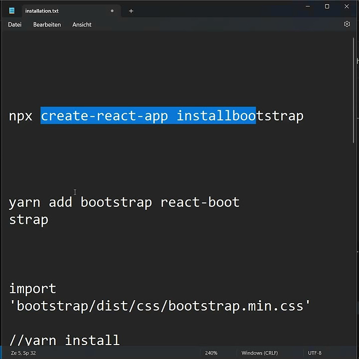 React install bootstrap fast, dont waste time!! - YouTube