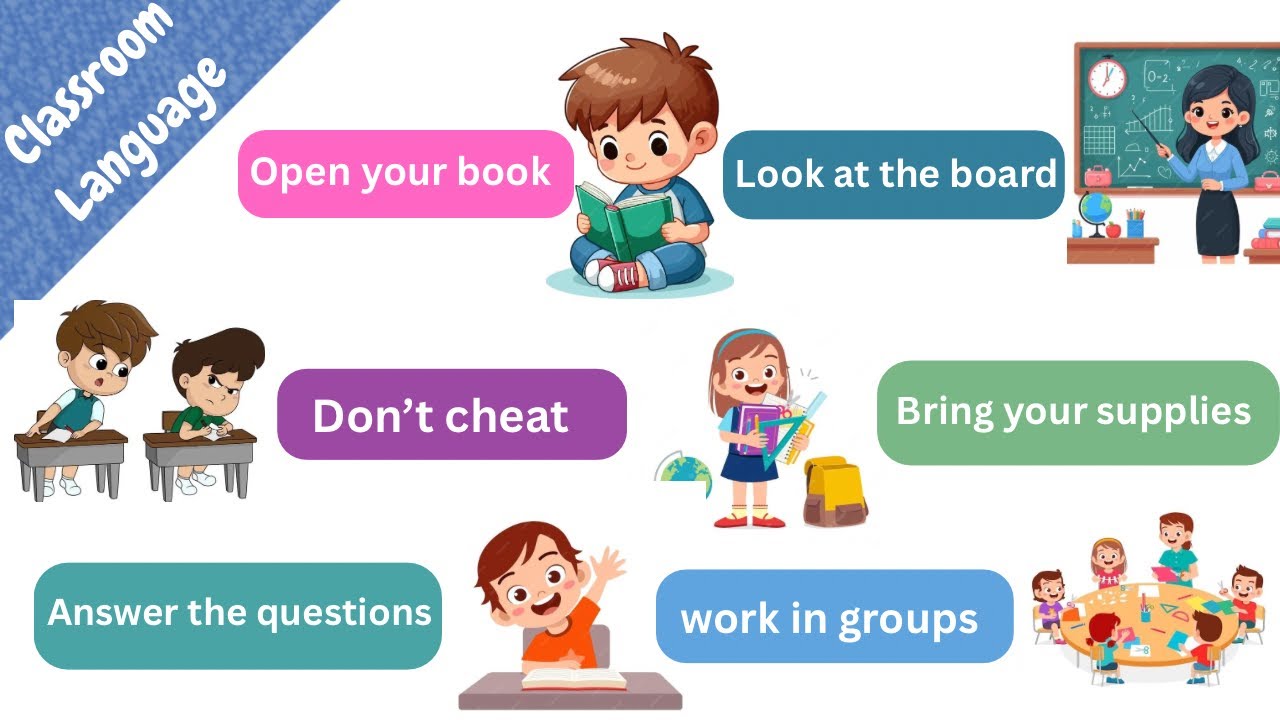 Classroom Language Vocabulary For Kids |Educational Channel Learn ...