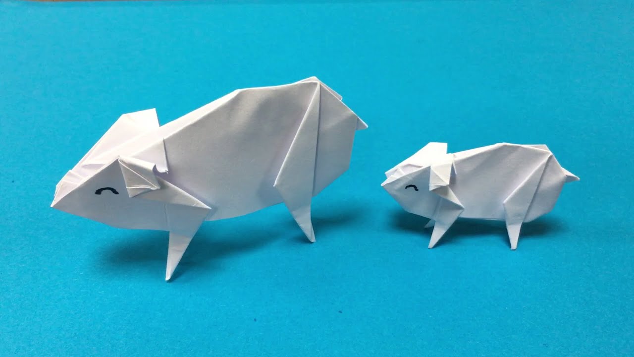 How To Make an Origami PIG. How To Fold a Pig out of Paper - YouTube