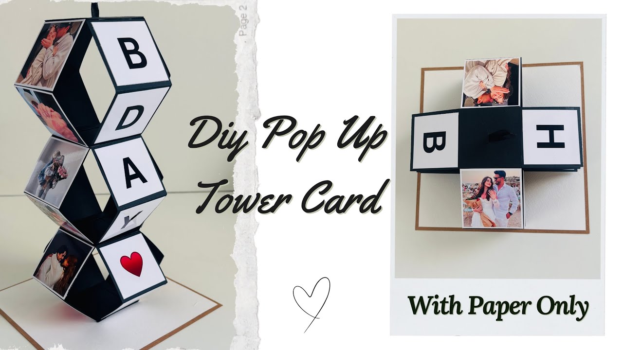 Diy Pop Up Tower Card | Pop Up Card | Birthday Gift Idea | Unique Gift ...