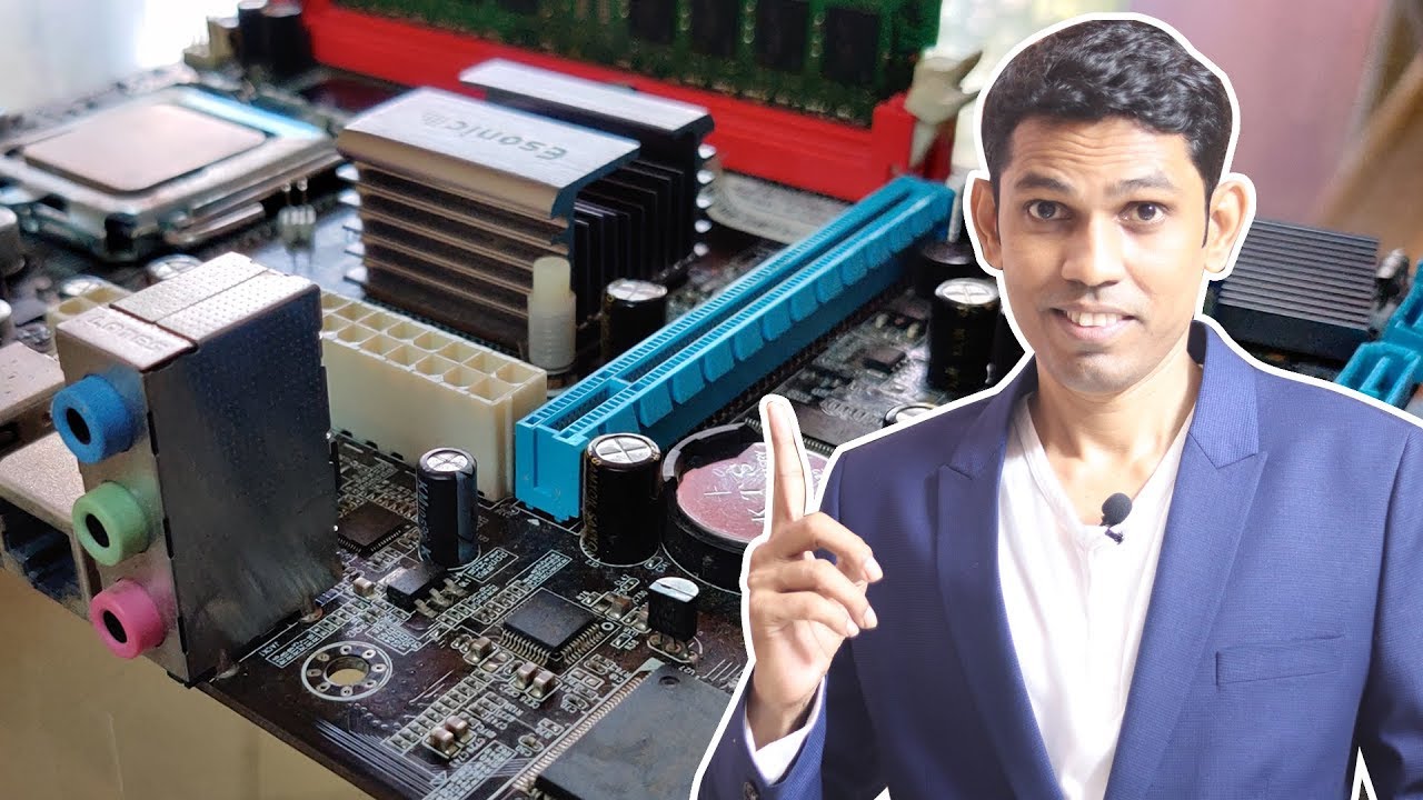 What is Motherboard in Hindi? || Computer Motherboard Parts with detail ...