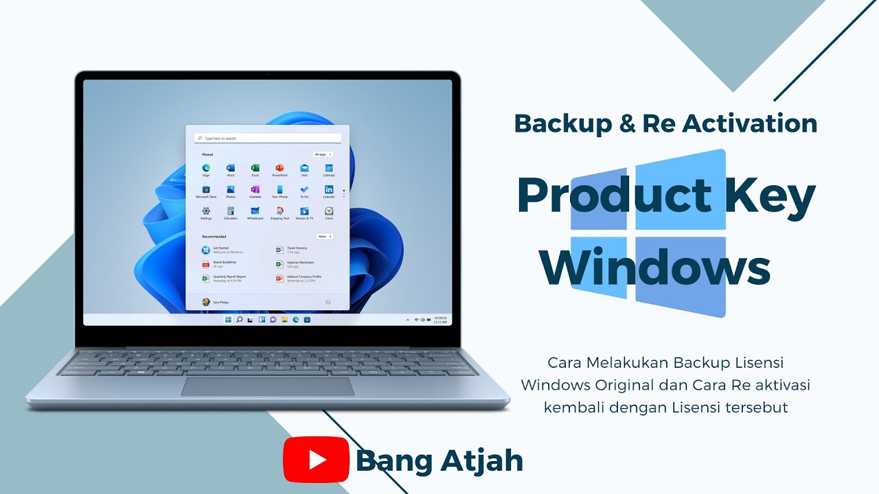 Backup dan Re Activation Product Key Windows - YouTube