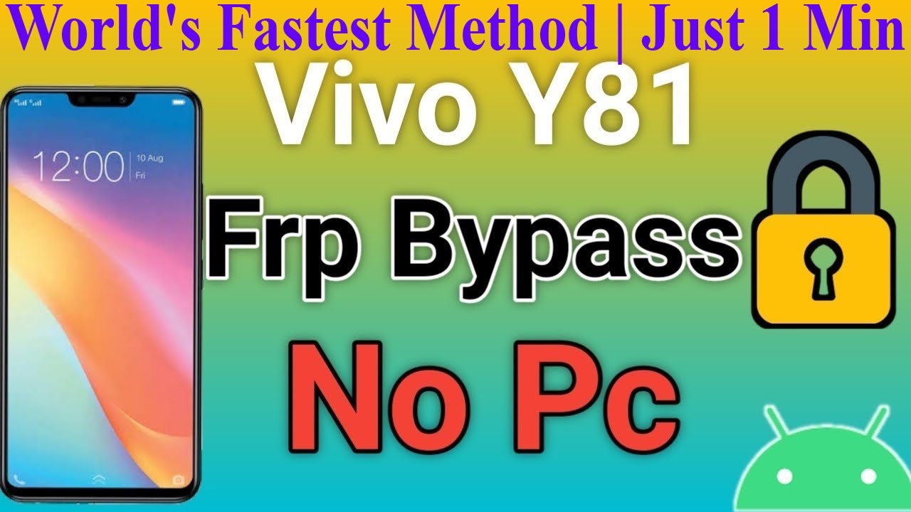 Vivo Y81 (vivo 1808) Frp Bypass | World's Fastest