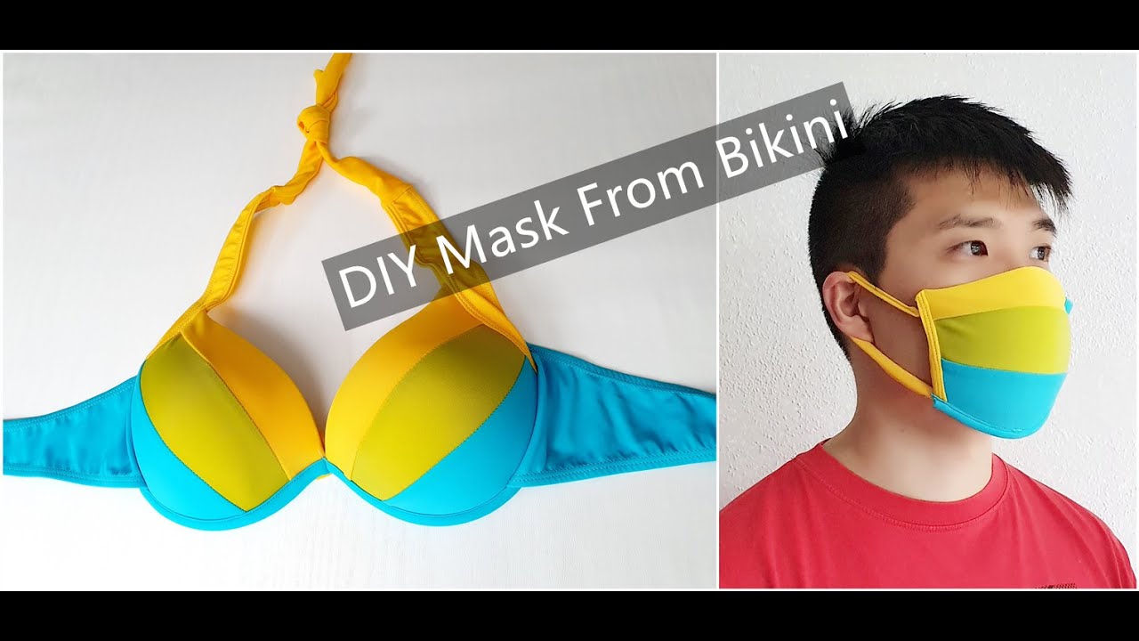 Face Mask from Bikini / Mundschutz aus Bikini / Schutzmaske selber ...