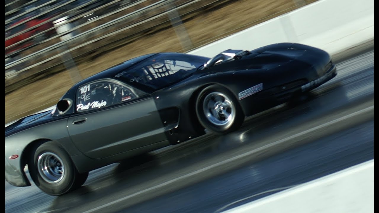 6 Second Twin Turbo Corvette drag race, Big Paul major fan - listen ...