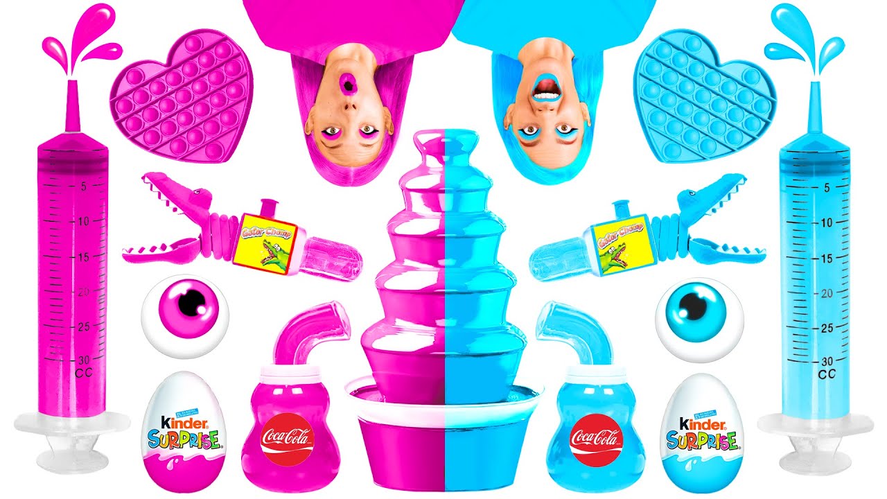 Desafío de Comida Roja vs Comida Azul | Deliciosos Trucos de Cocina por ...