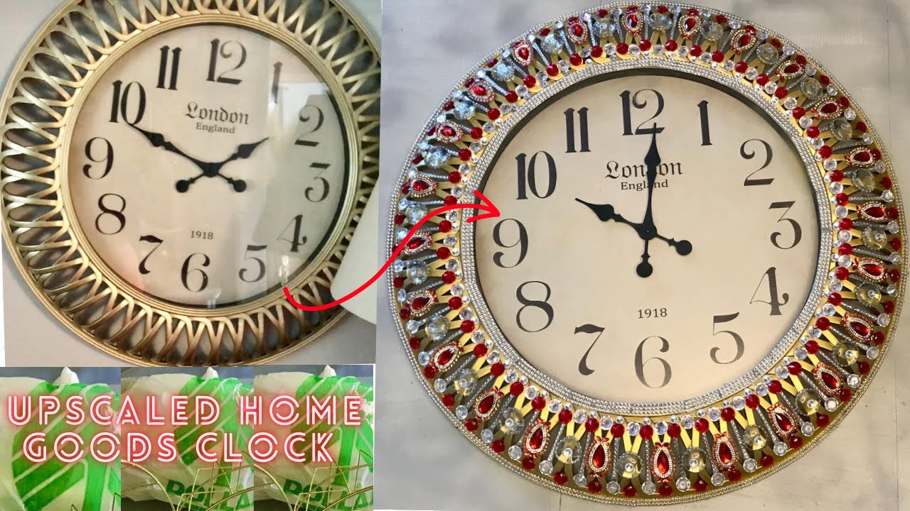 *NEW* Turn A Boring Wall Clock Into Glam With Dollar Tree Items ...