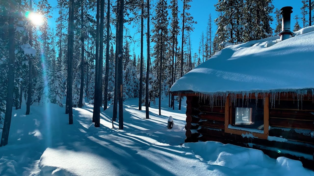 (4K UHD) WINTER SNOW HIKING HIGHLIGHTS - Exploring Swampy Lakes Log ...