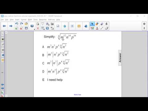Algebra2 Rad Funcs Nth Roots Pt 2 Q93 - YouTube