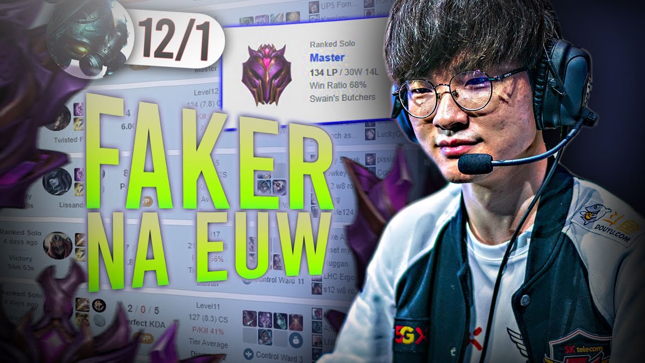 FAKER UNISTAVA EUW - Challenger Inspekcija - League of Legends - YouTube