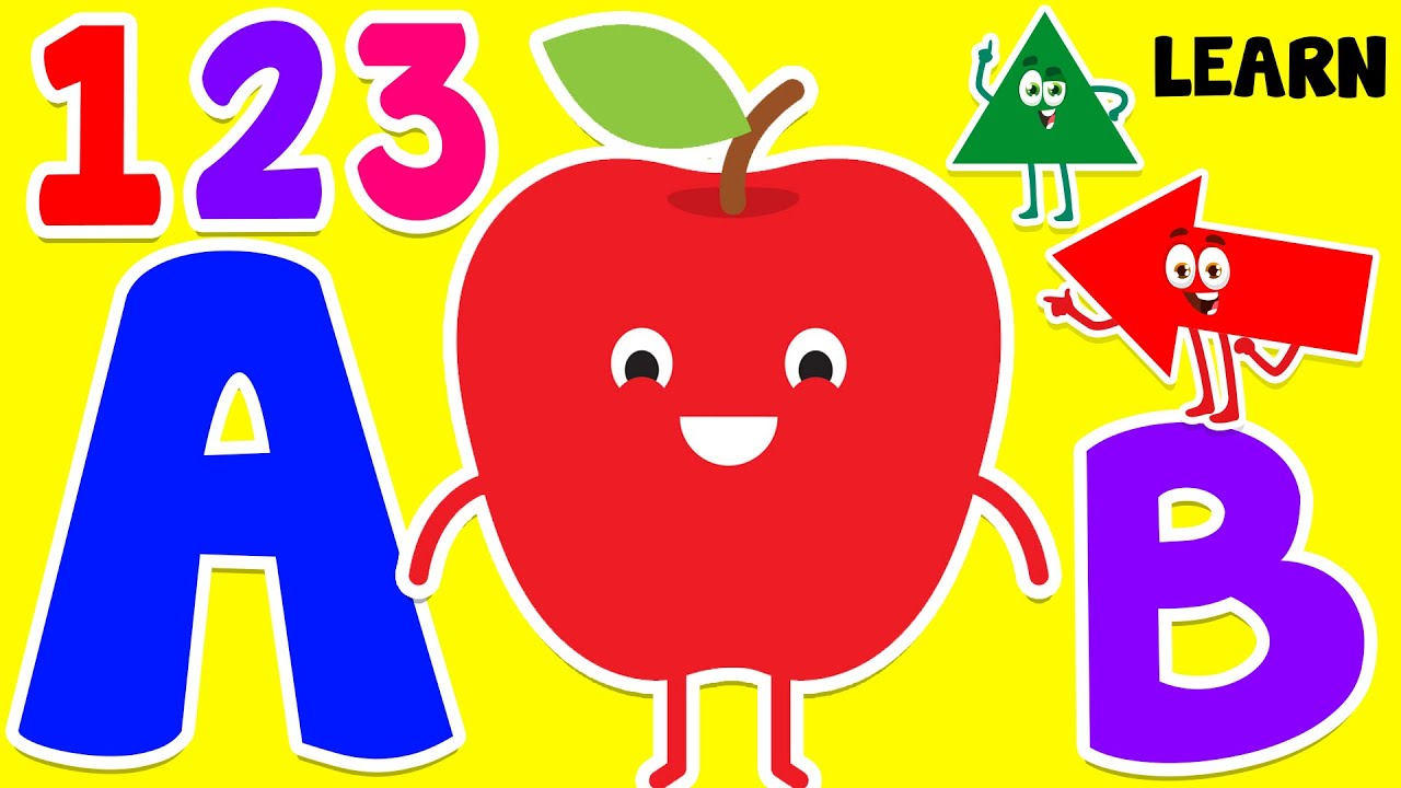 ABC, 123 & Shapes Learning Videos For Preschool | ABC And One Two Three ...