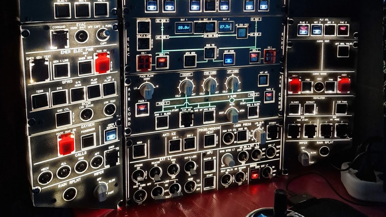 A320 neo overhead panel - YouTube