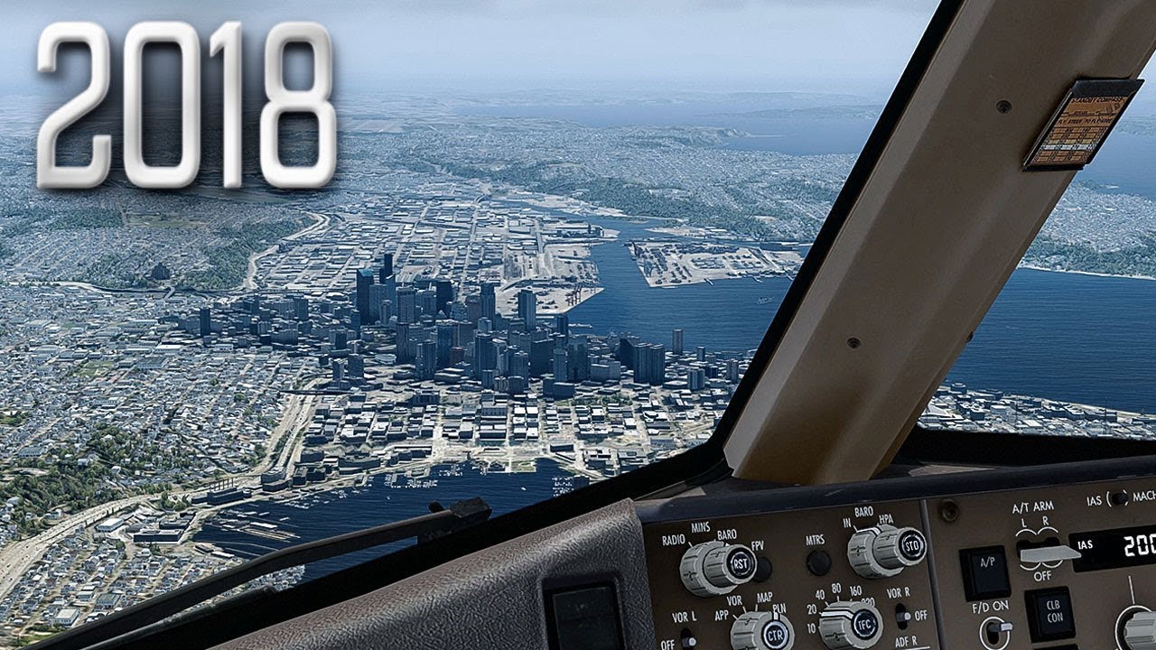 New Flight Simulator 2018 in 4K | Spectacular Approach and Landing in ...