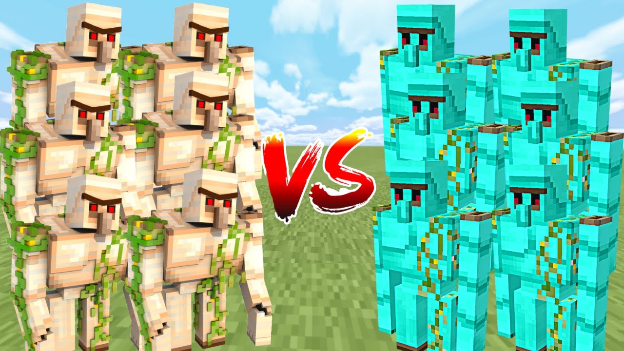 Minecraft Diamond Golem Vs Iron Golem