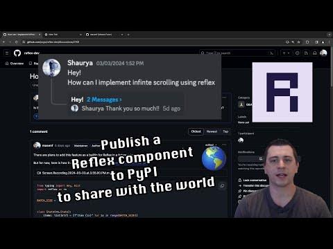 Publishing a 3rd Party Reflex Component to PyPI - YouTube