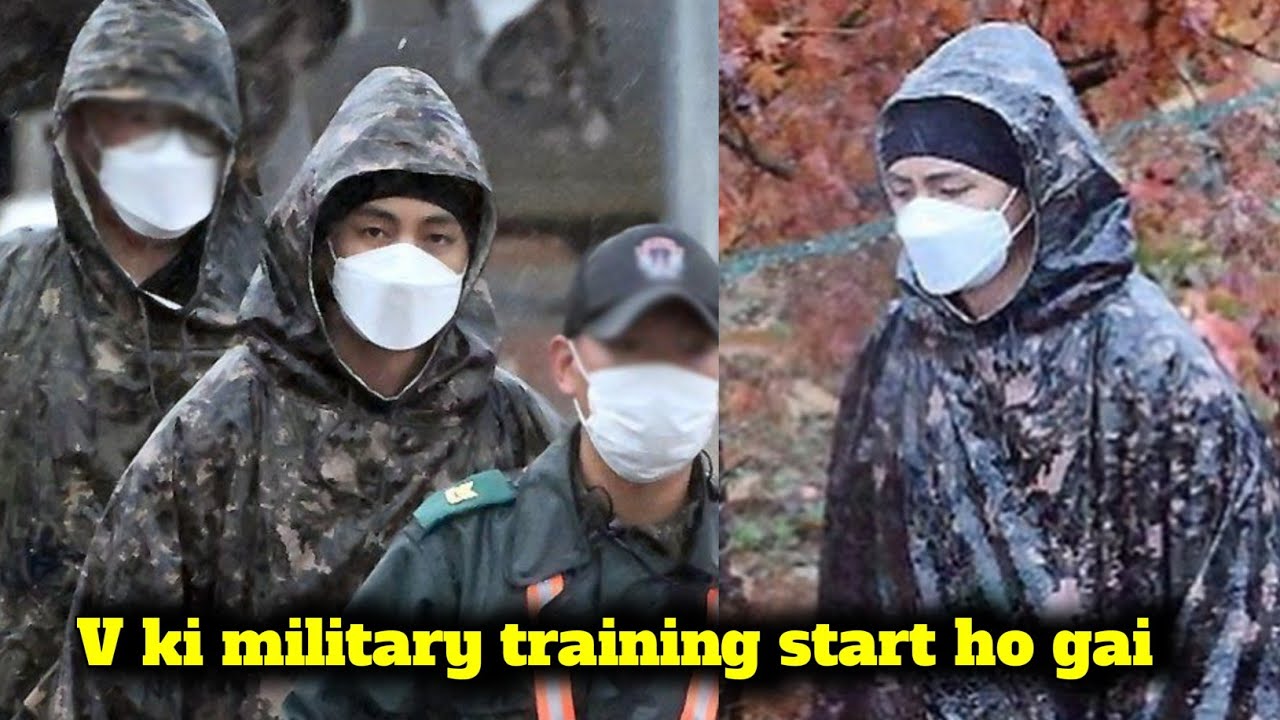 Bts V military training started 😱 | Bts V 1st picture in military ...