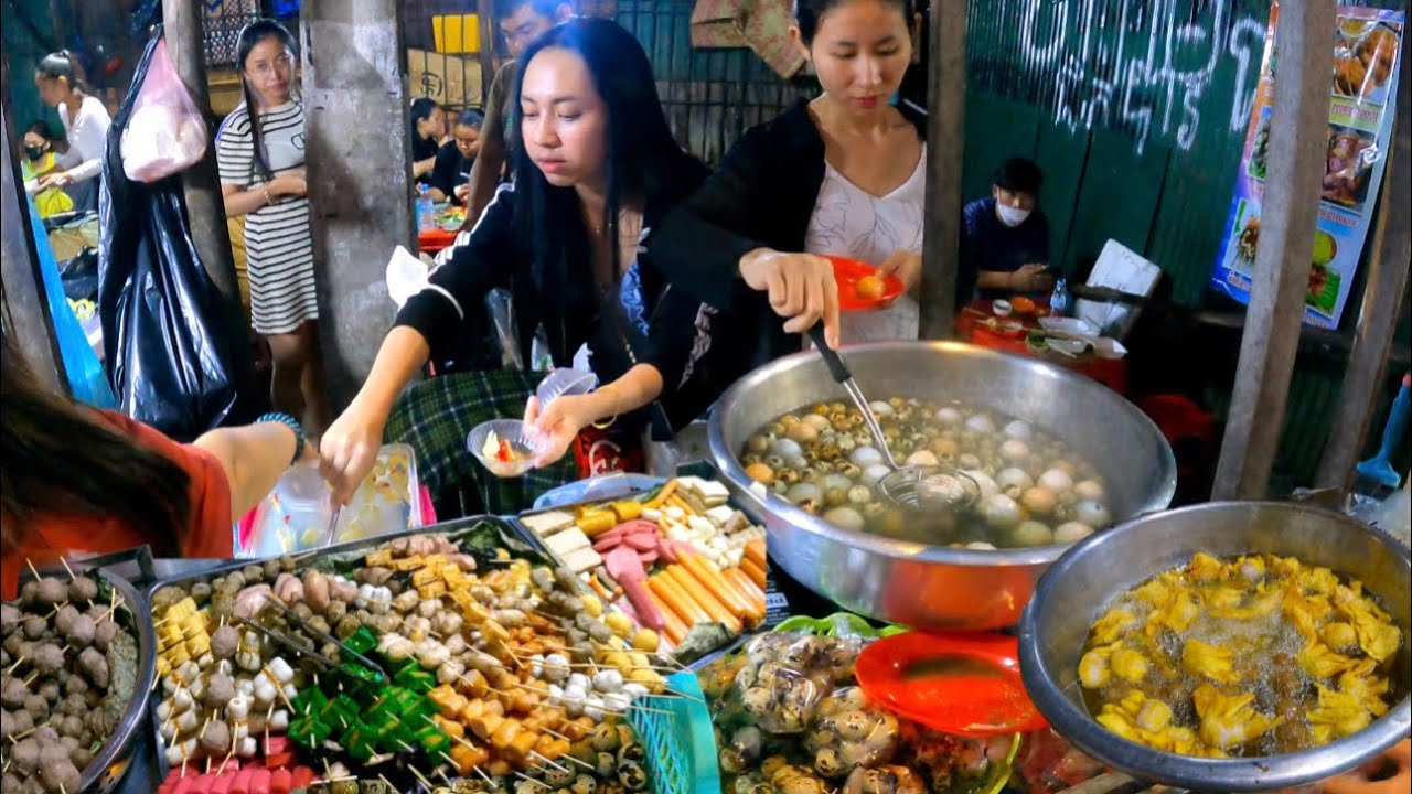 Popular Cambodian street food, Delicious Fried Meatballs, Eggs & More ...