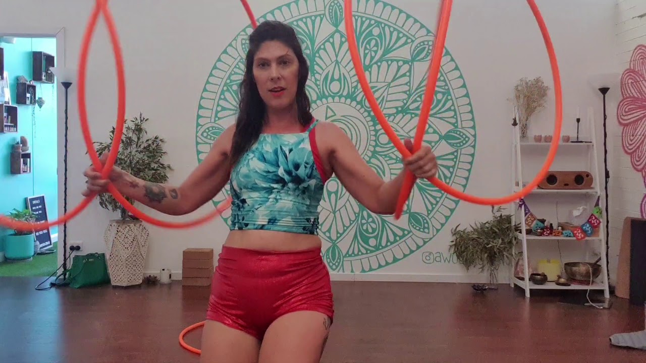 Girl Twirls And Spins with Multiple Hula Hoops - 1062874 - YouTube