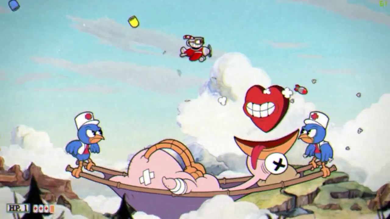 Finally made it to the Cuphead World 2-Aviary Action (Wally Bird Boss ...