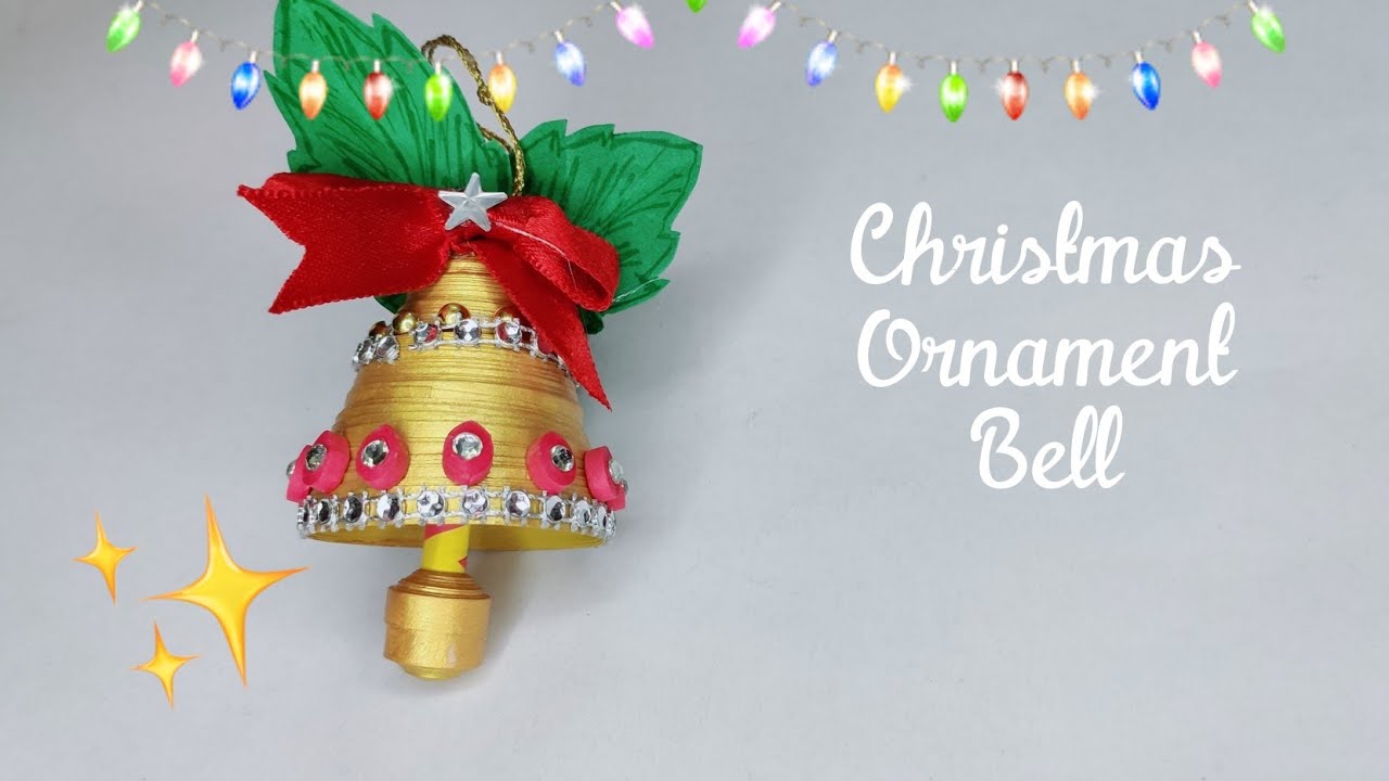 DIY Quillied Christmas Bell For Christmas Decorations - YouTube