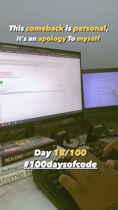 Day 18 of #100daysofcode #shorts #coding #consistency #preparation #softwareengineer #study ...