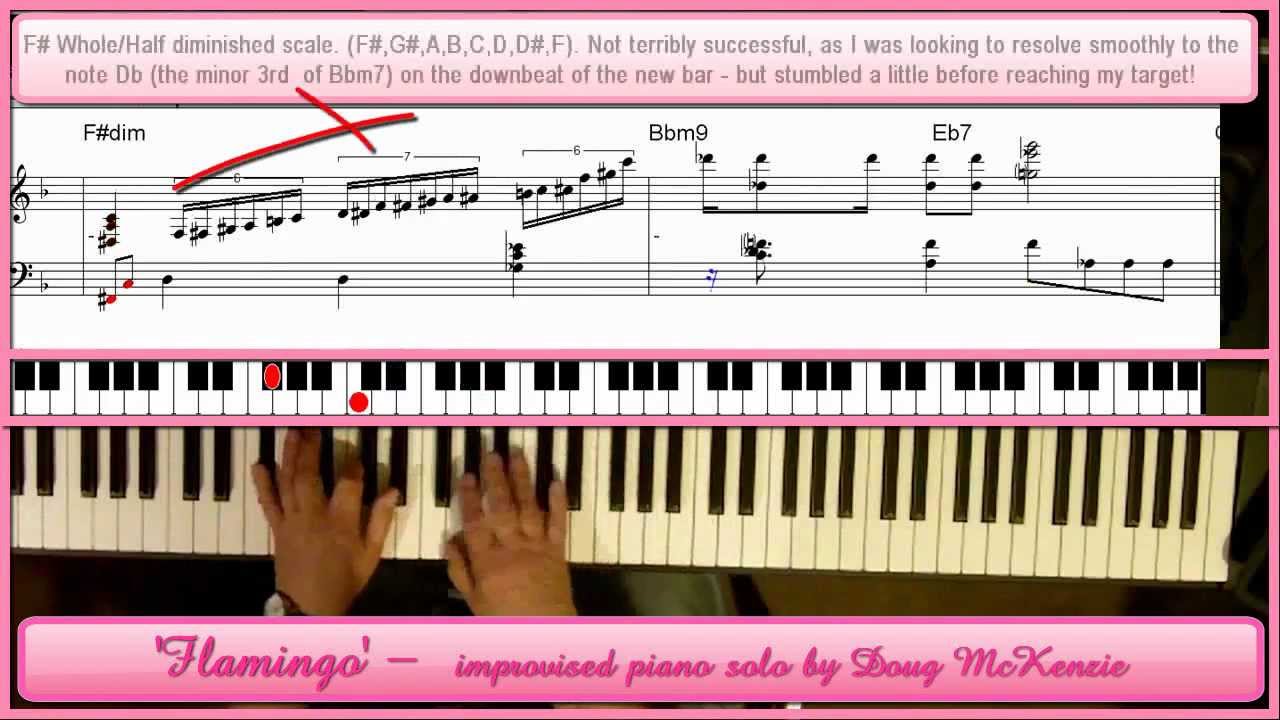 'Flamingo' - solo jazz piano tutorial - YouTube