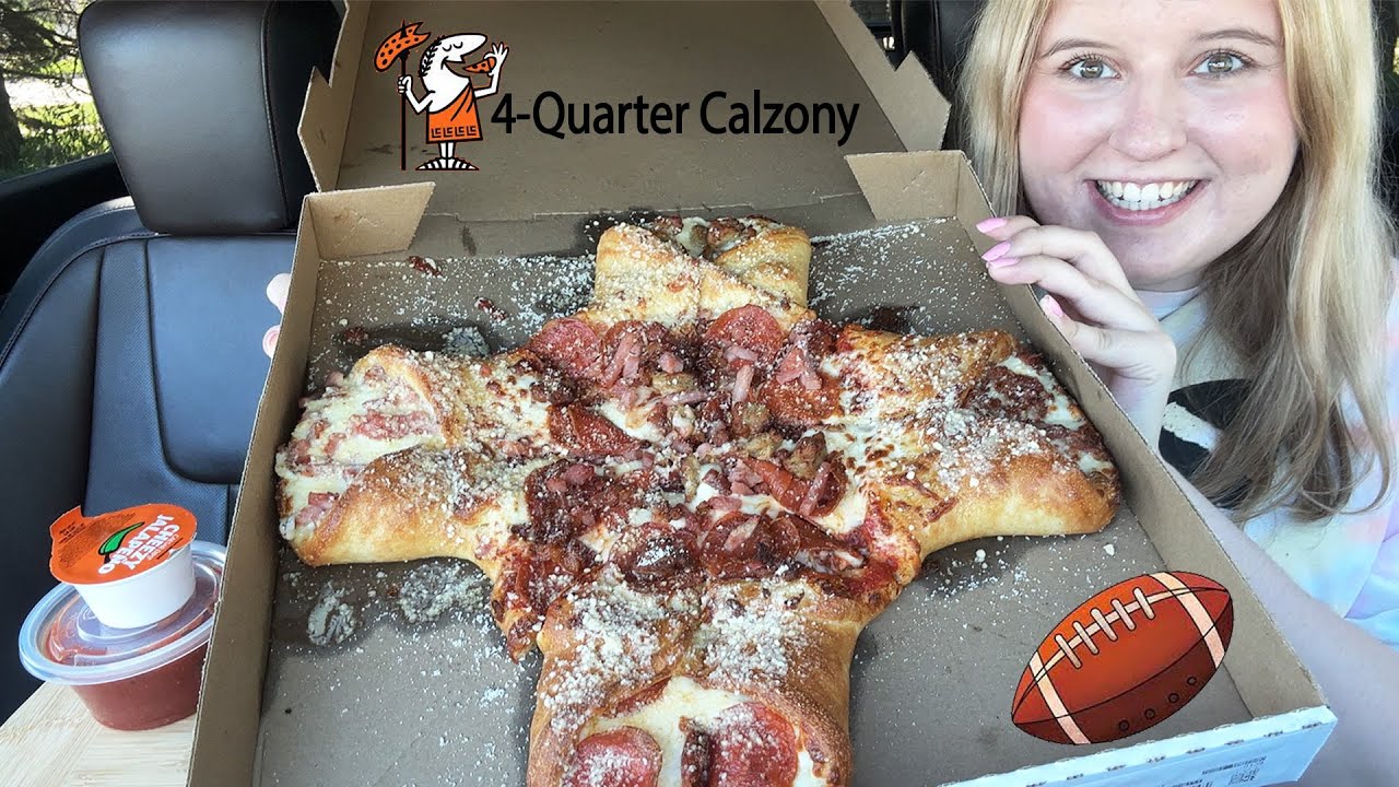 Little Caesars New 4-Quarter Calzony - YouTube