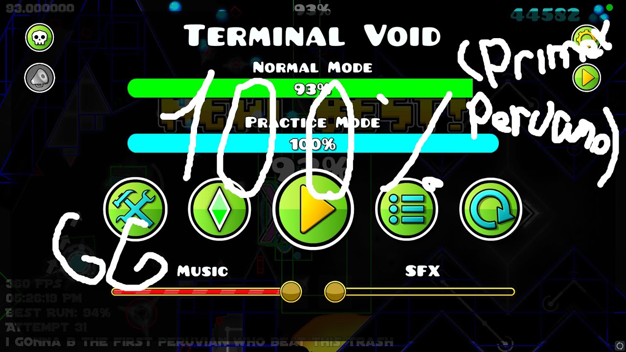 (Primer Peruano) TERMINAL VOID 100% | Geometry Dash - YouTube