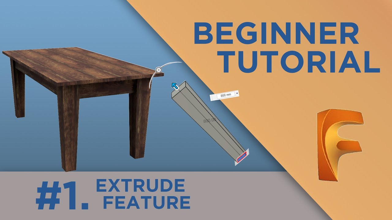 Fusion 360 Beginner Modeling Tutorial - Extrude Tool - YouTube
