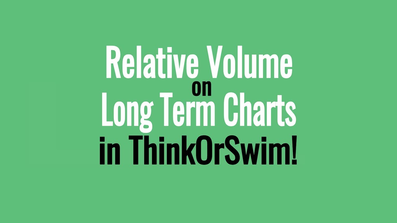 Thinkorswim Relative Volume Indicator on Long Term Charts - Good Friday ...