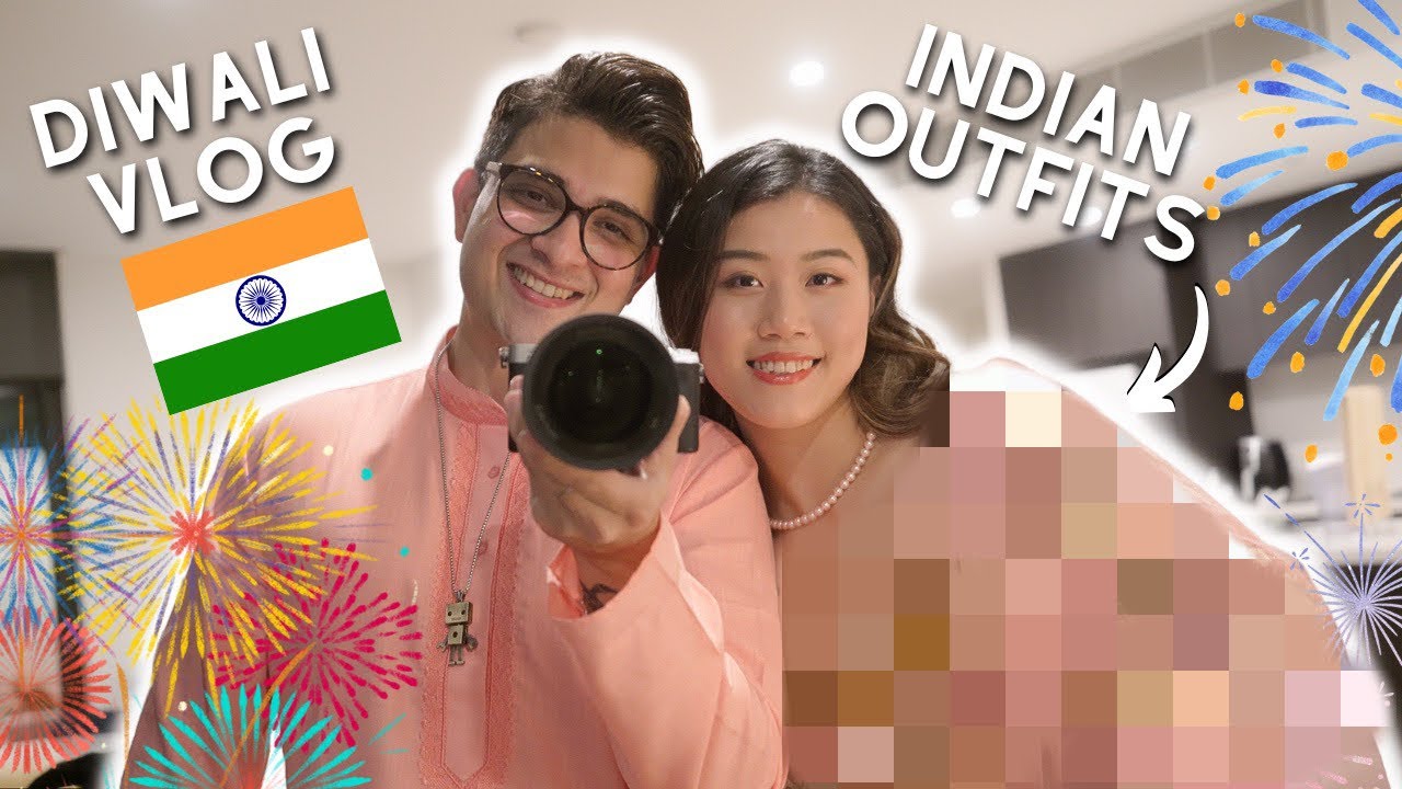 My ASIAN girlfriend trying Indian Outfit |DIWALI Vlog| - YouTube