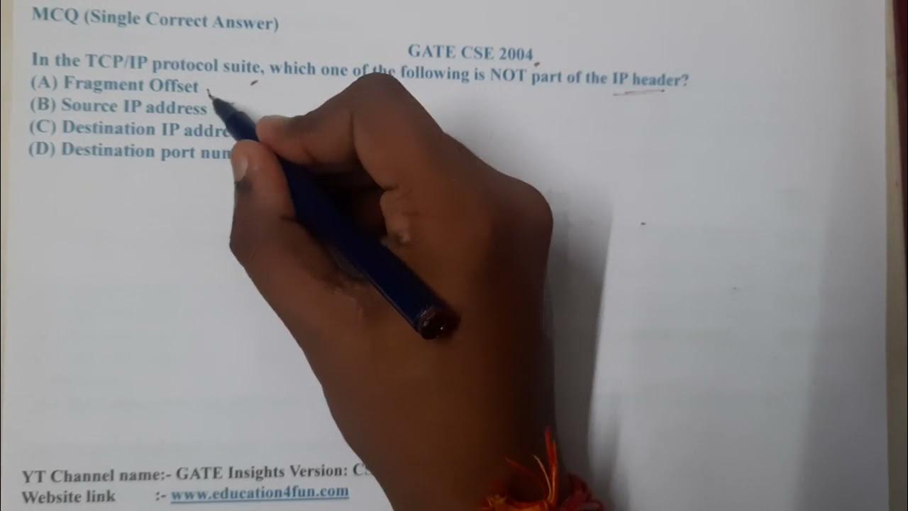 GATE CSE 2004 || Computer Networks || GATE Insights Version: CSE - YouTube