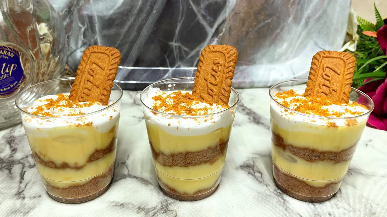 Lotus Biscoff Dessert cups recipe | NO bake Sweet recipe | Easy and ...