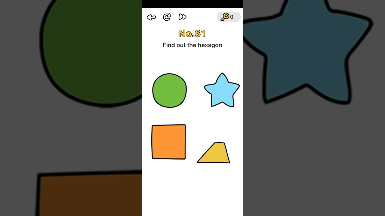 Brain out level 61 Find out the hexagon. Walkthrough - YouTube