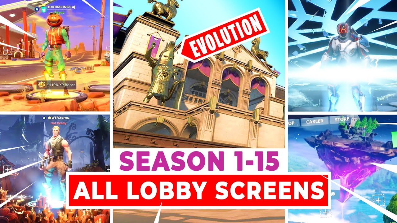 Complete Evolution of the Fortnite Lobby Screen (Season 1-15) - YouTube