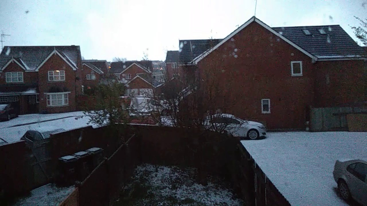 Raining Snow Ball in Corby England UK - YouTube
