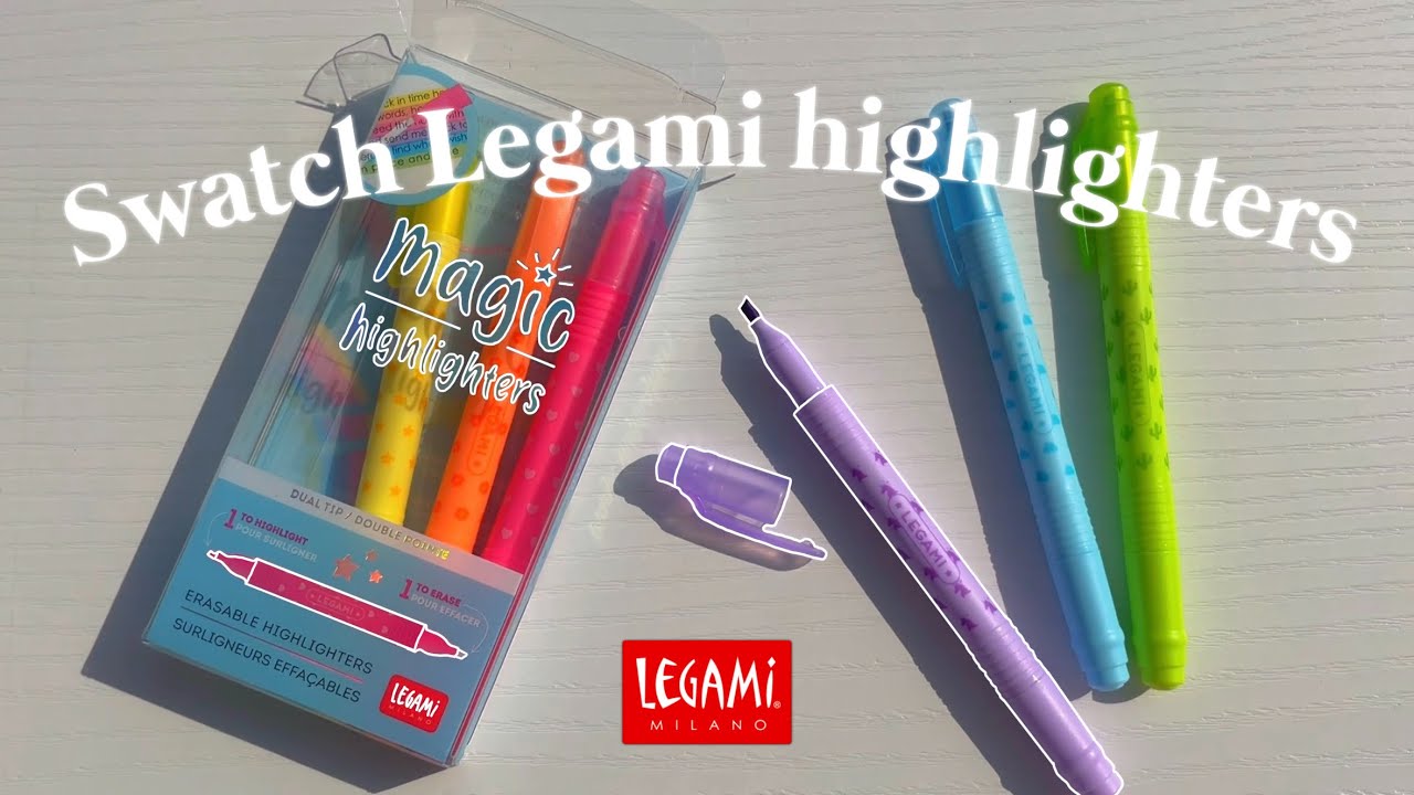 Swatch dei “Magic highlighters” di Legami 🎨| speciale 300 iscritti ...