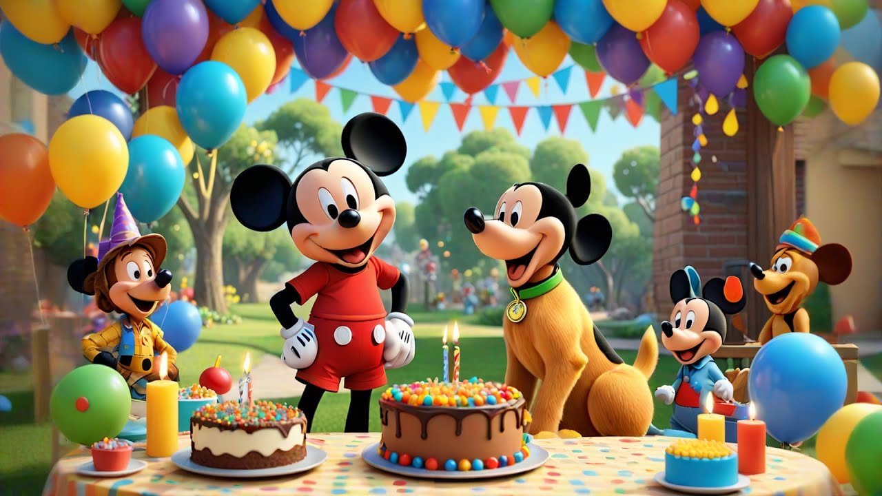 "Surprise Party for Mickey & Pluto! | Kids Birthday Fun" - YouTube
