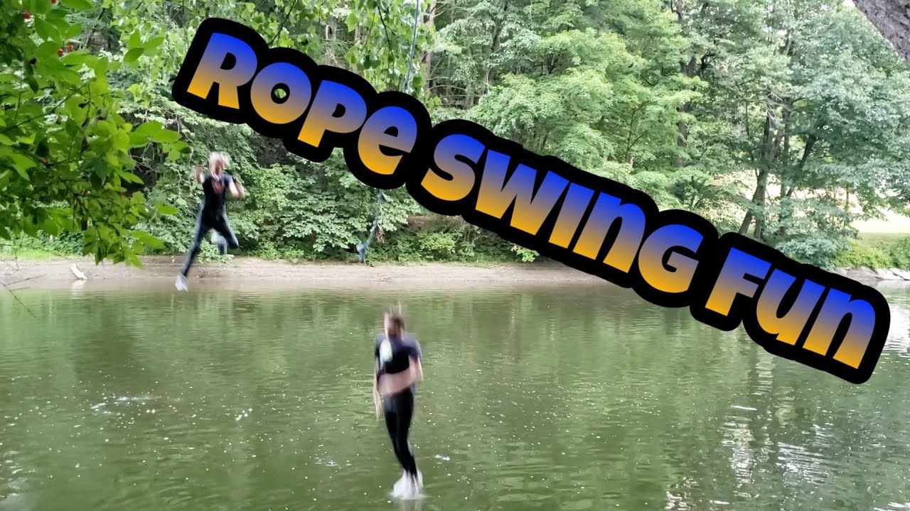 Rope swing fun!!!!! - YouTube