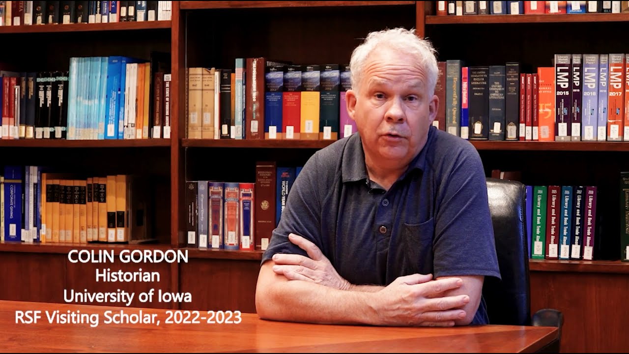 Colin Gordon, Visiting Scholar, 2022-2023 - YouTube