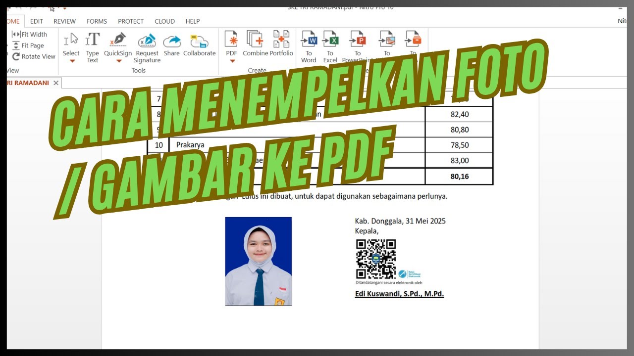 Cara Tempel File Foto/Gambar Ke PDF - YouTube