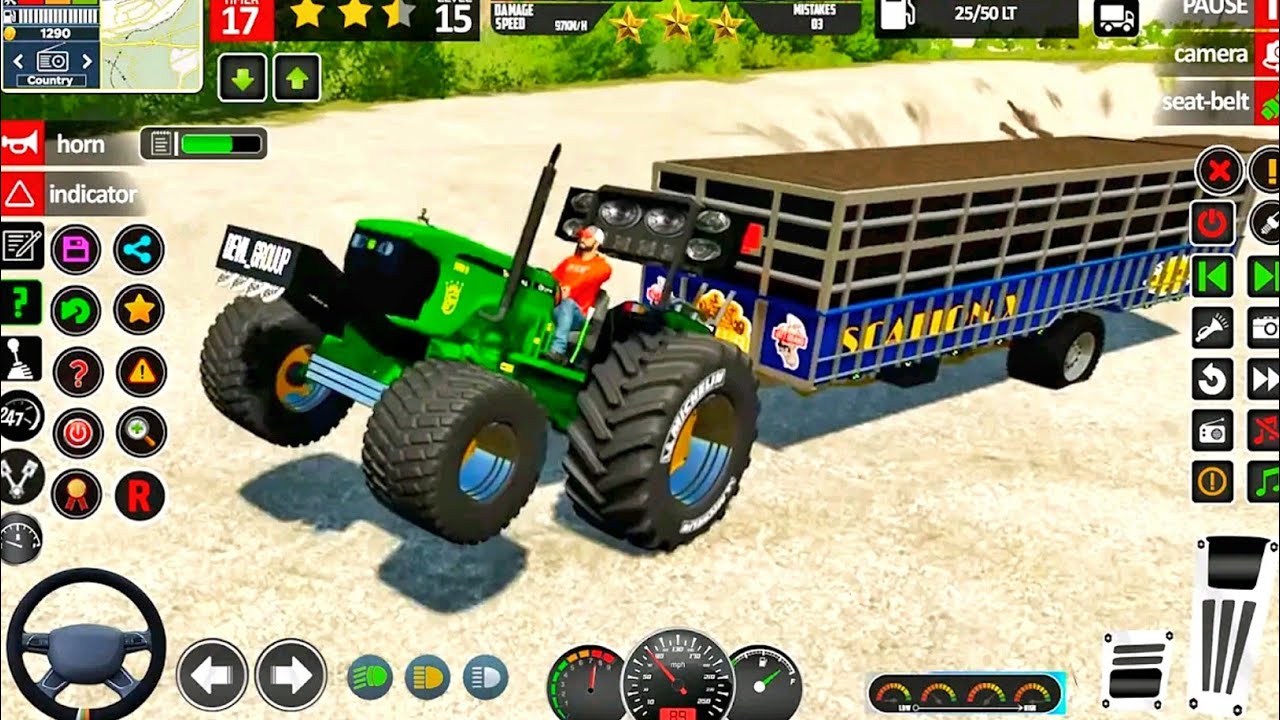 Real Modern Tractor Farming Driving Simulator 3D! New Tractor Game ...