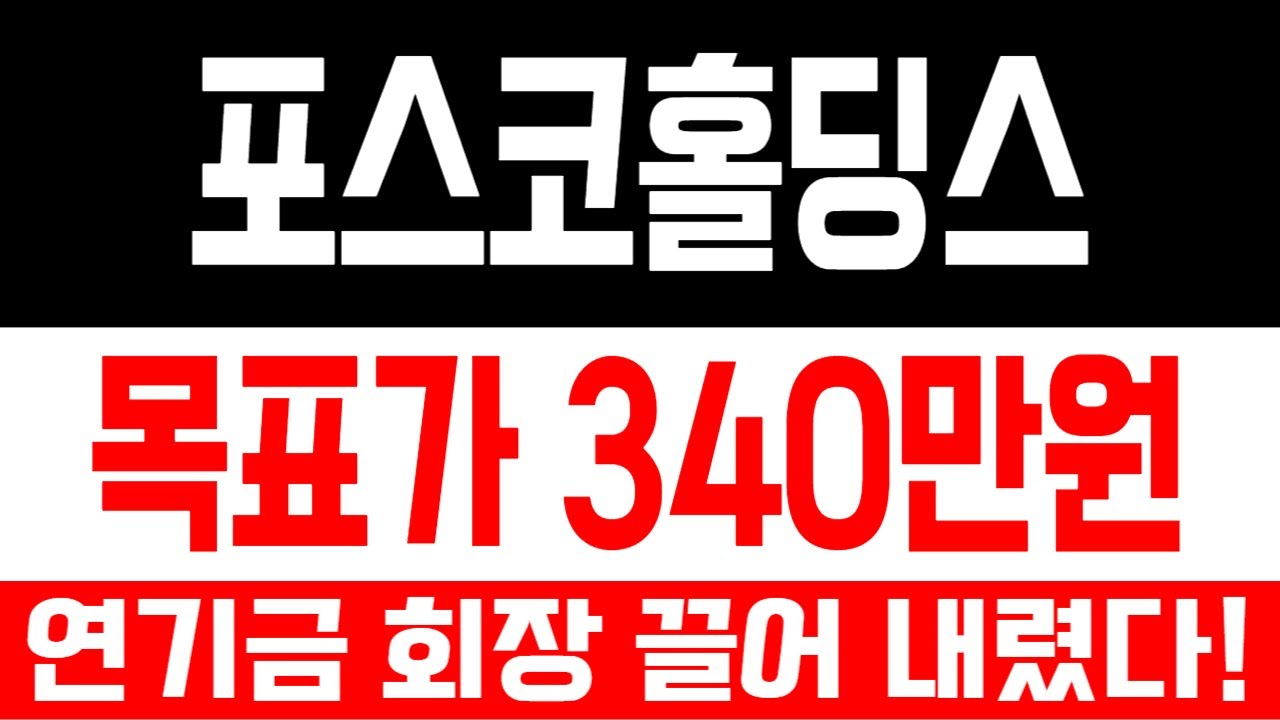 Posco홀딩스 포스코홀딩스 목표가 340만원 연기금 회장 끌어 내렸다ㅣposco홀딩스주가 포스코홀딩스주가 Posco